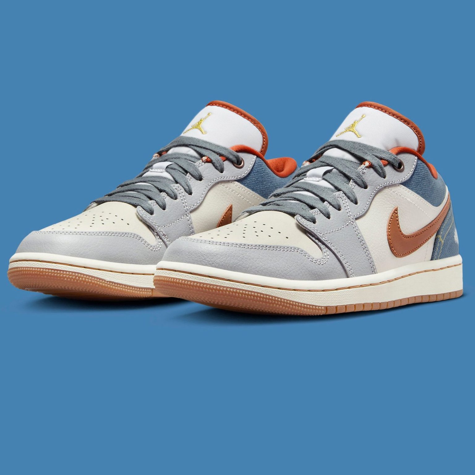 NIKE AIR JORDAN LOW "DENIM DARK RUSSET" - TeemoSneaker